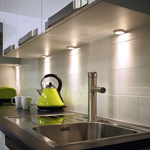 LED Under Cabinet Round Surface Lights - PINTO - solmer.co.uk